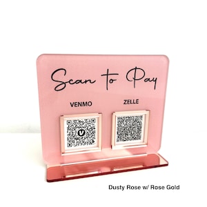QR Code / 2 Codes / Social Media Sign / QR Code Sign / SIZE 4.5x5.25 - Etsy