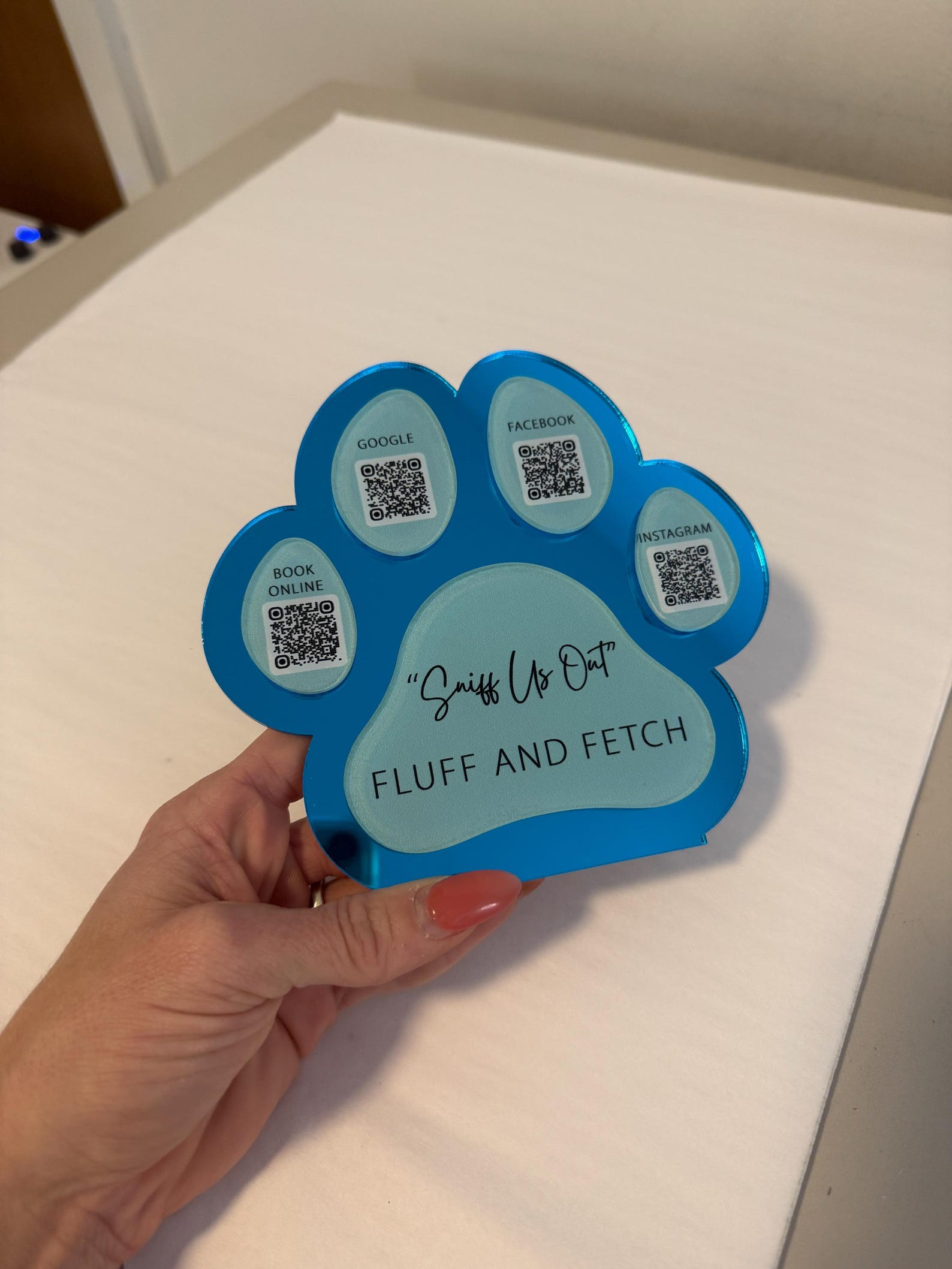 Paw Shaped QR Code Sign With Four QR Codes - Etsy
