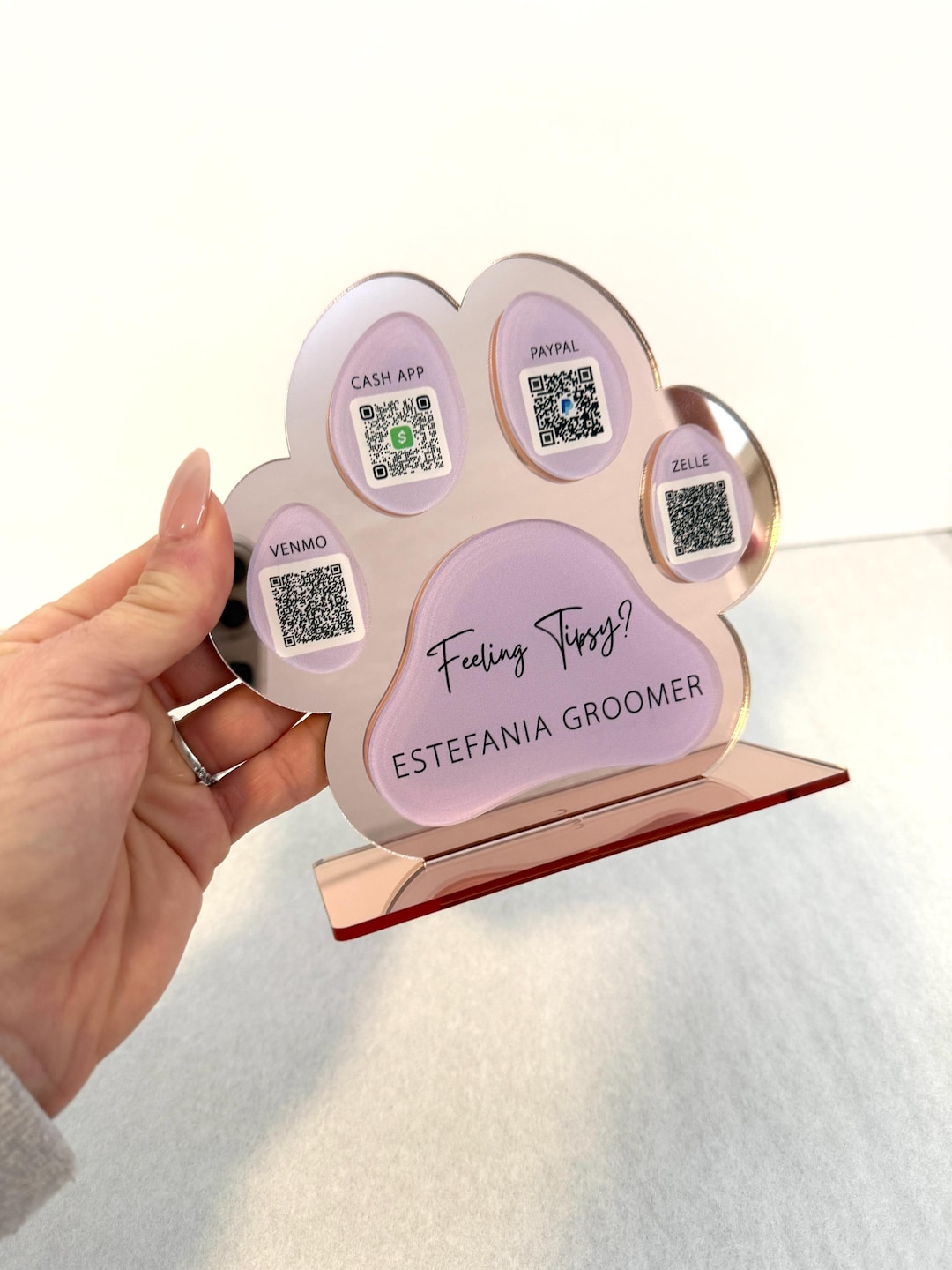 Paw Shaped QR Code Sign With Four QR Codes - Etsy
