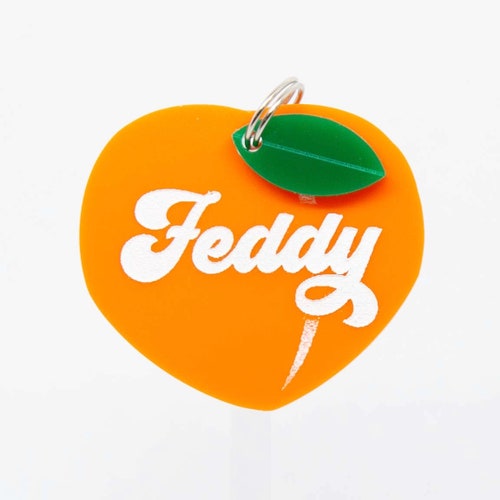 Peach Pet Tag - Etsy