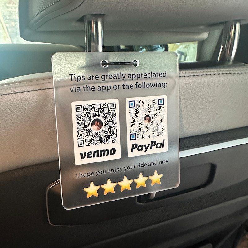 Rideshare Driver Tip Sign - Etsy