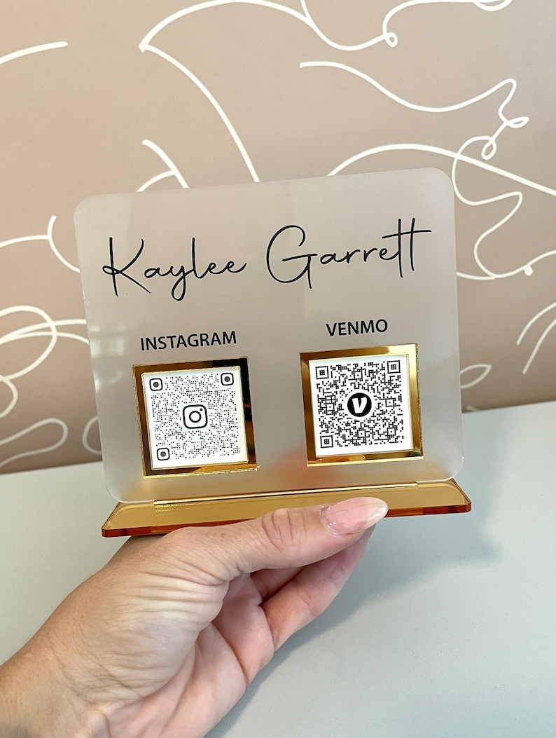QR Code / 2 Codes / Social Media Sign / QR Code Sign / SIZE - Etsy