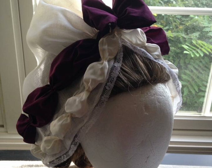 18th Century Colonial Cap 1770s Style Handsewn With Silk Trim - Etsy
