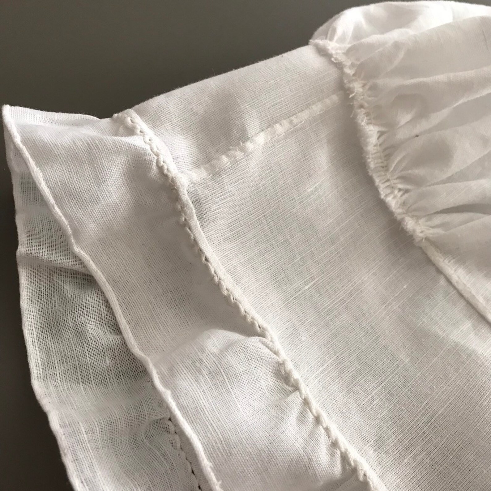 Hand Sewn Linen Lappet Cap, Ruffle Trim, 18th-19th Century Reproduction ...