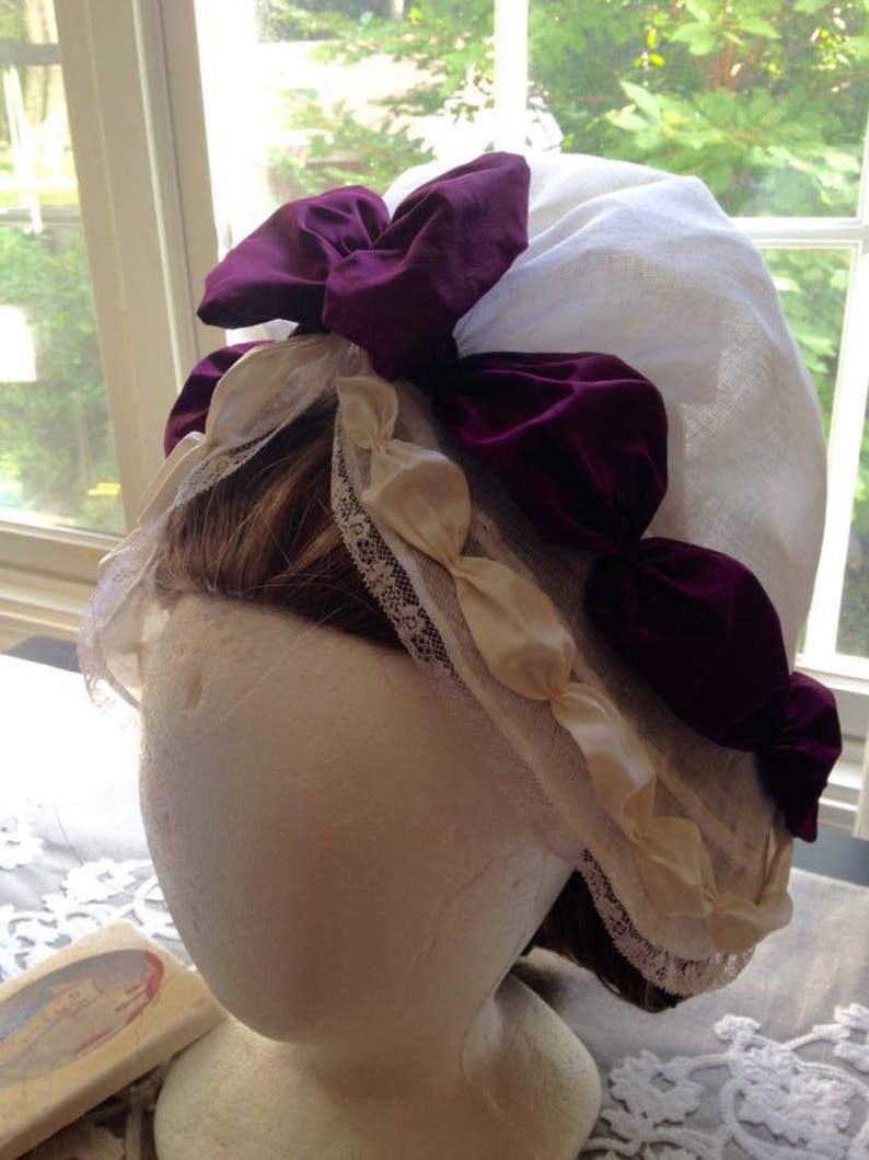 18th Century Colonial Cap 1770s Style Handsewn With Silk Trim | Etsy