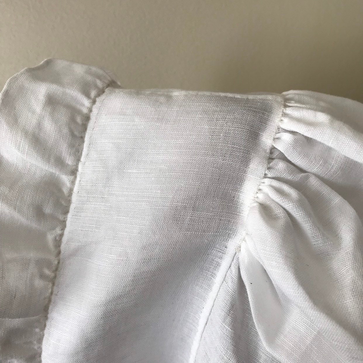 Hand Sewn Linen Lappet Cap, Ruffle Trim, 18th-19th Century Reproduction ...