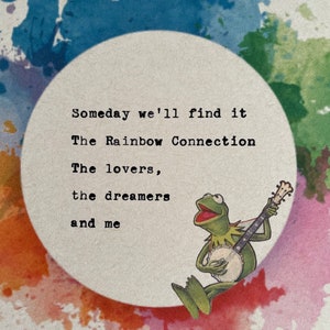 Kermit Rainbow Connection Song Lyrics the Muppet Movie Handtyped Quote ...