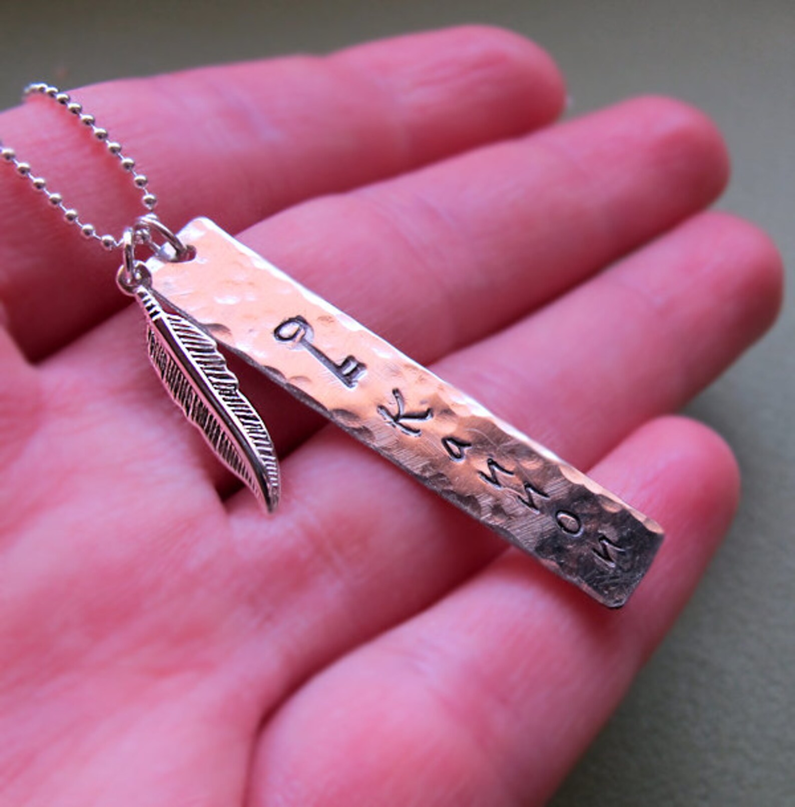 Custom Necklace for Men Personalized Name Necklace Feather - Etsy