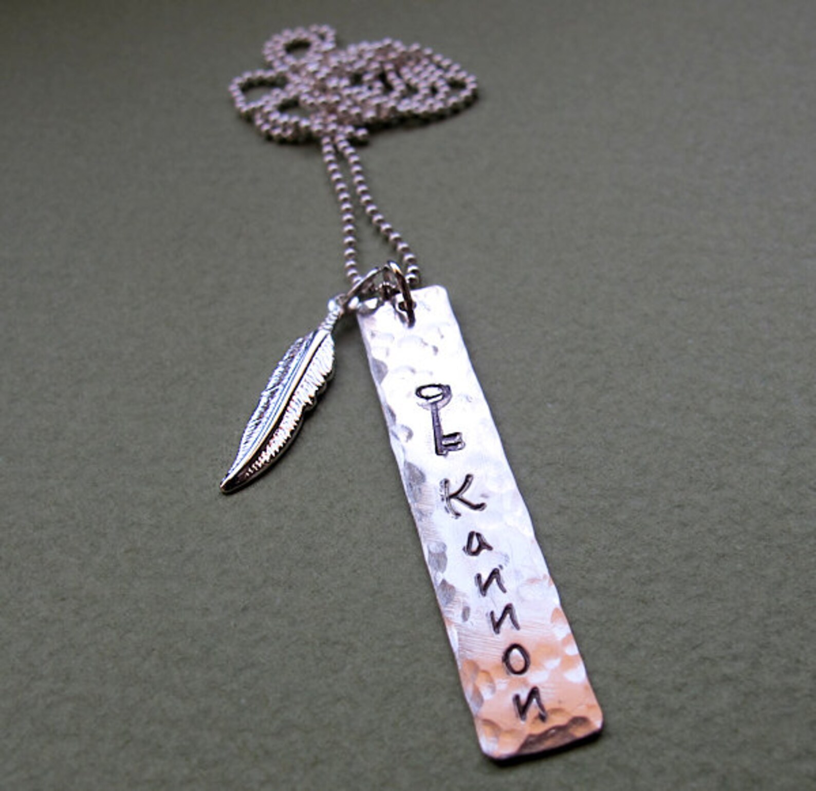 Custom Necklace for Men Personalized Name Necklace Feather - Etsy