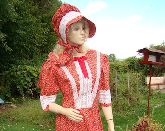 Frontier Pioneer Woman Costume Plus Size W/ Bonnet Little | Etsy