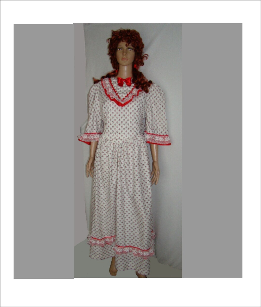 Frontier Woman Costume Gown & Wig Plus Size 1800s Little House ...