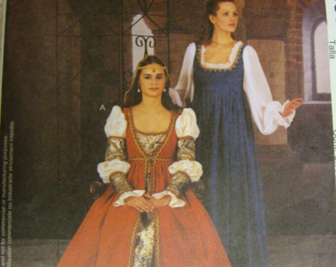 Costume Sewing Pattern Renaissance Woman's Extra Large Sizes Mccall's ...
