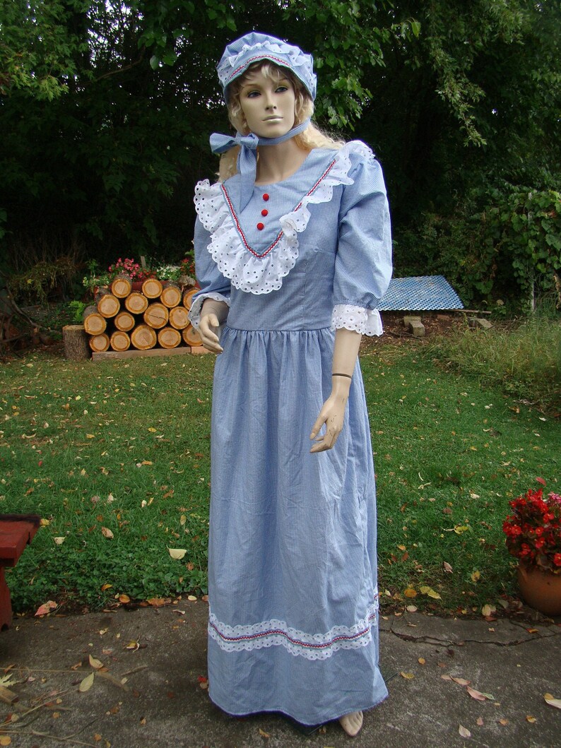 Frontier Pioneer Woman Costume Plus Size W/ Bonnet Little House on ...
