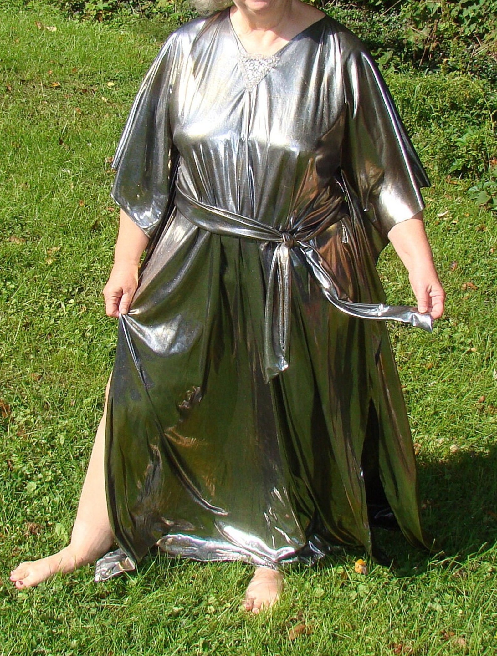 Queen or King Robe Mottled Silver & Gold Lame Wizard - Etsy