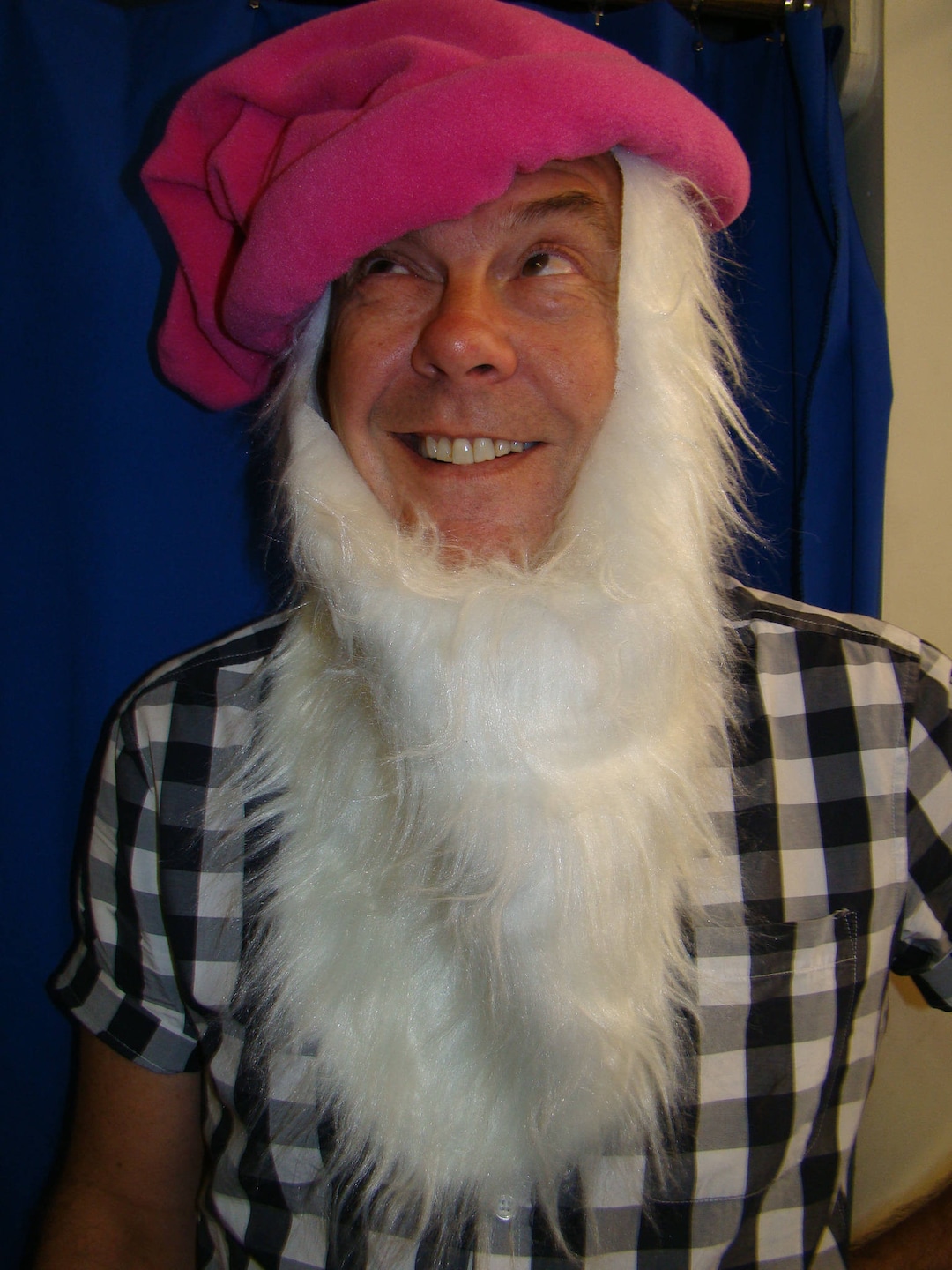 SET: Elf Hat + White Beard Set New Adult Costume Elves Gnomes or Dwarfs ...