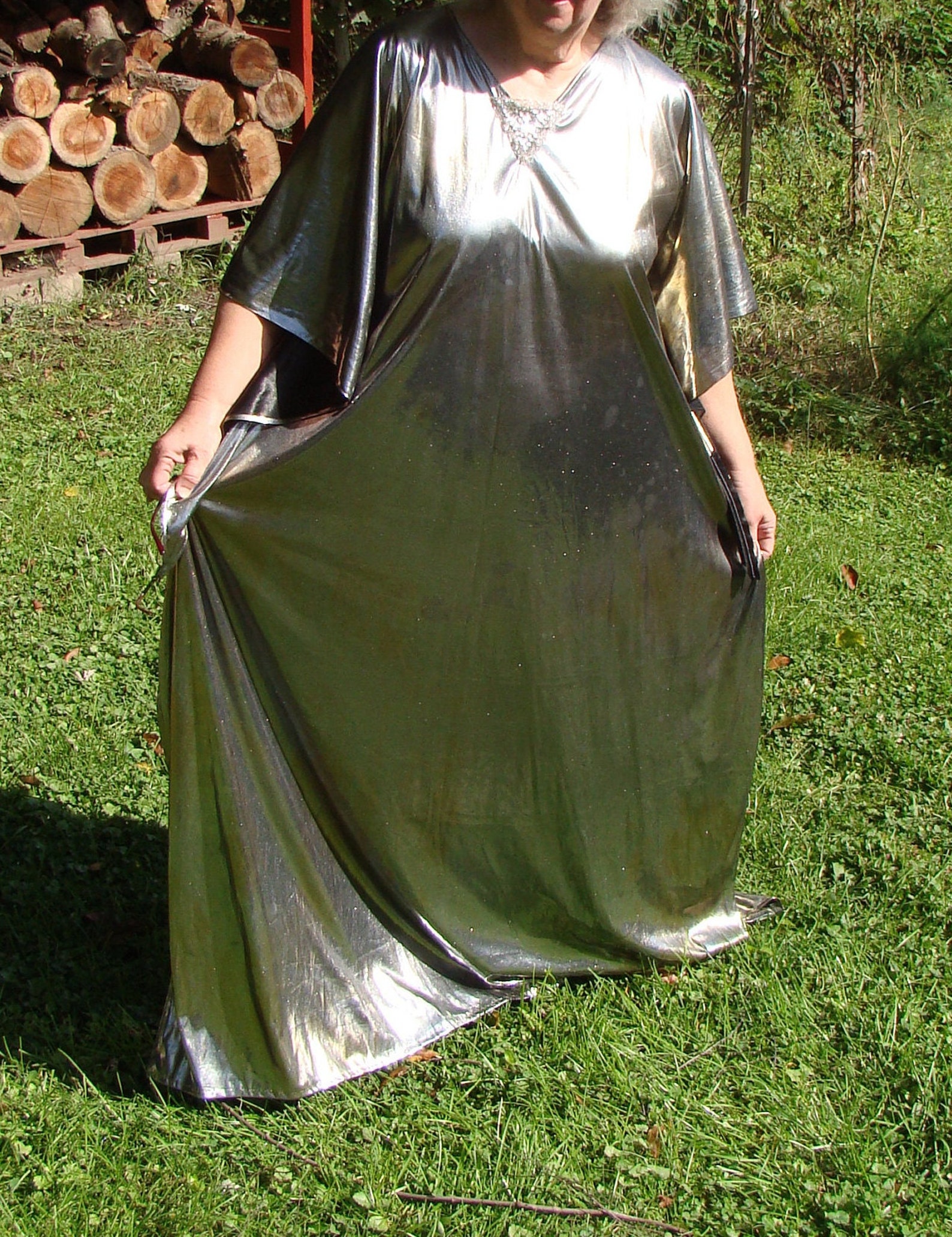 Queen or King Robe Mottled Silver & Gold Lame Wizard - Etsy