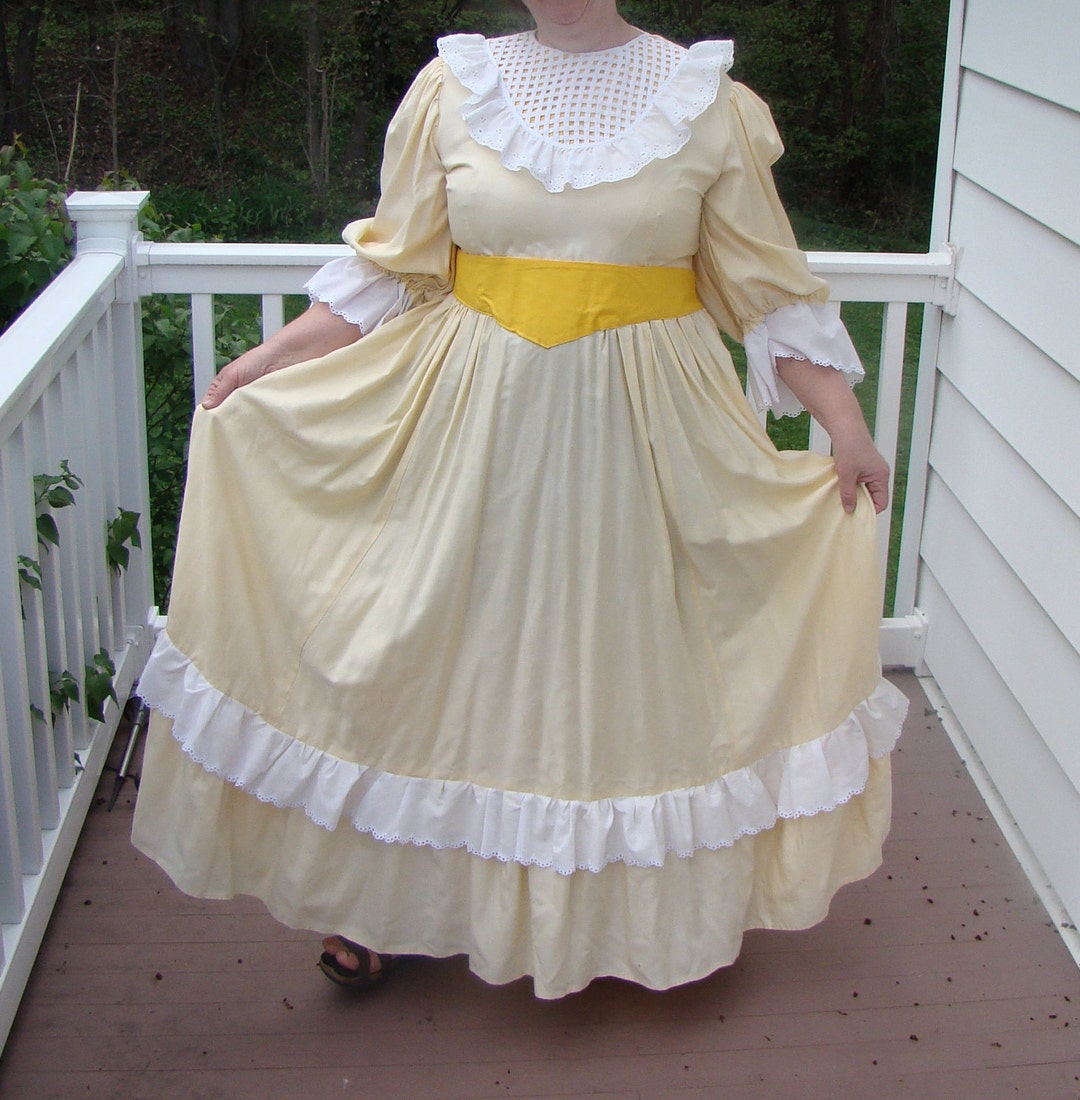 Frontier Lady Costume Plus Size Gown Old West Southern Belle Handmade ...