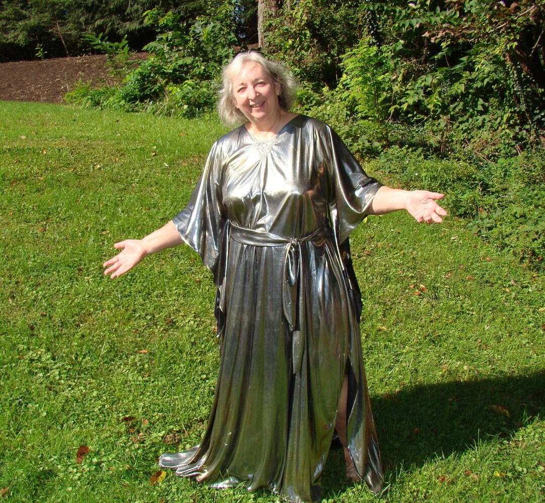 Queen or King Robe Mottled Silver & Gold Lame Wizard - Etsy