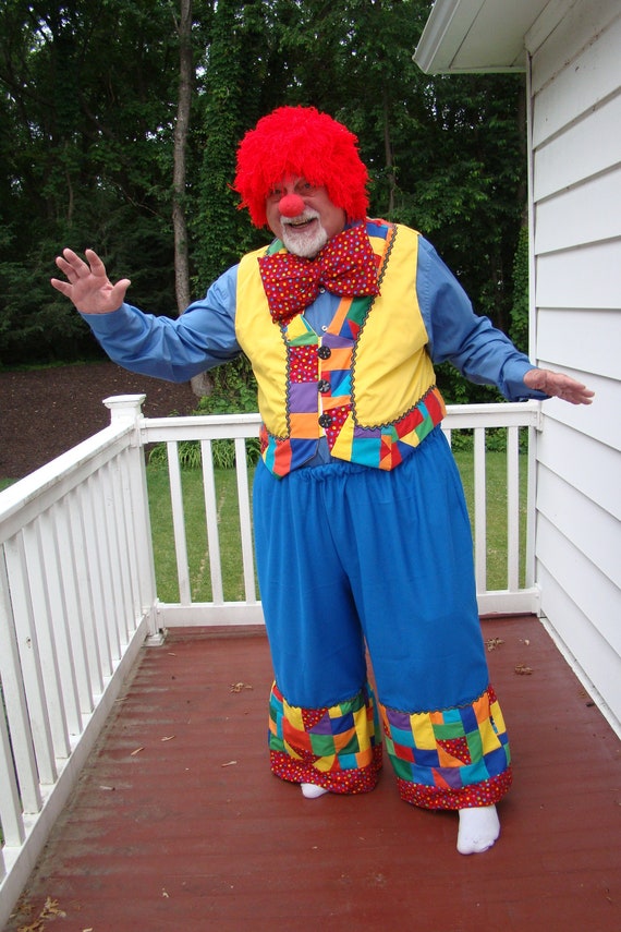 Clown Costume Handmade Patchwork One-of-a-kind 2X Large Adult - Etsy