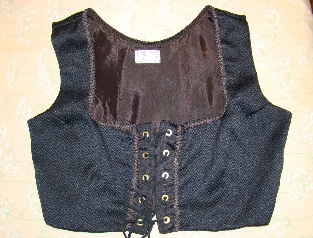 Lace-up Costume Vest: Renaissance Historical Accessory, Size 38 - Etsy