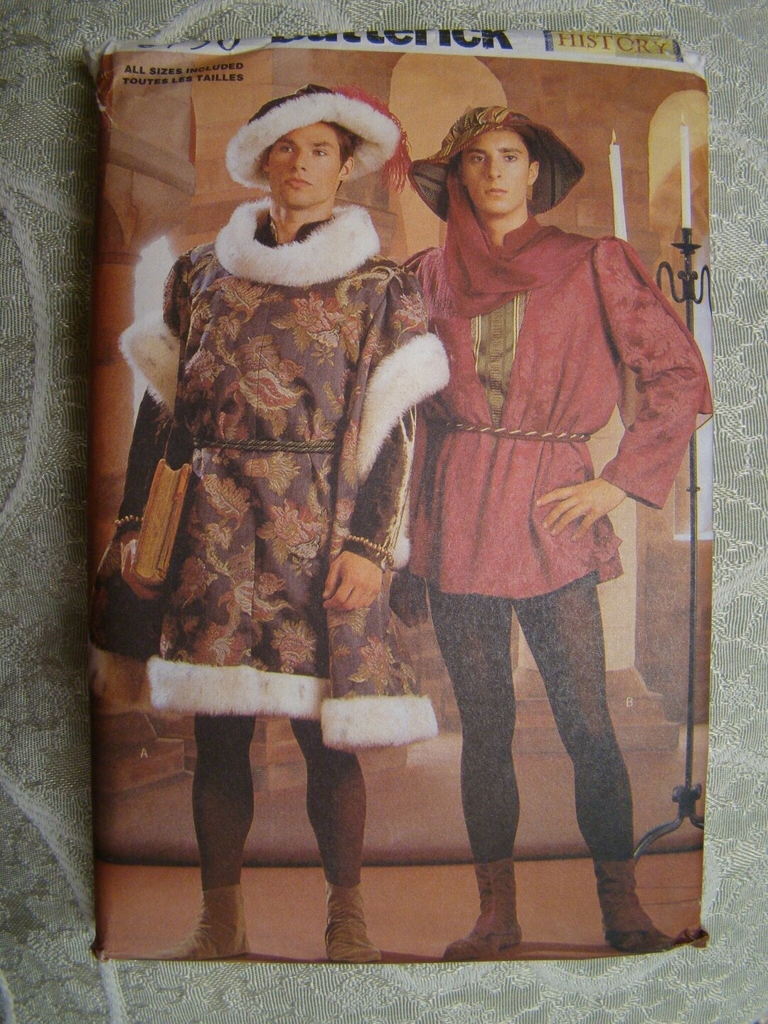 Sewing Pattern Medieval Man's Costume Butterick # 6750, Halloween ...