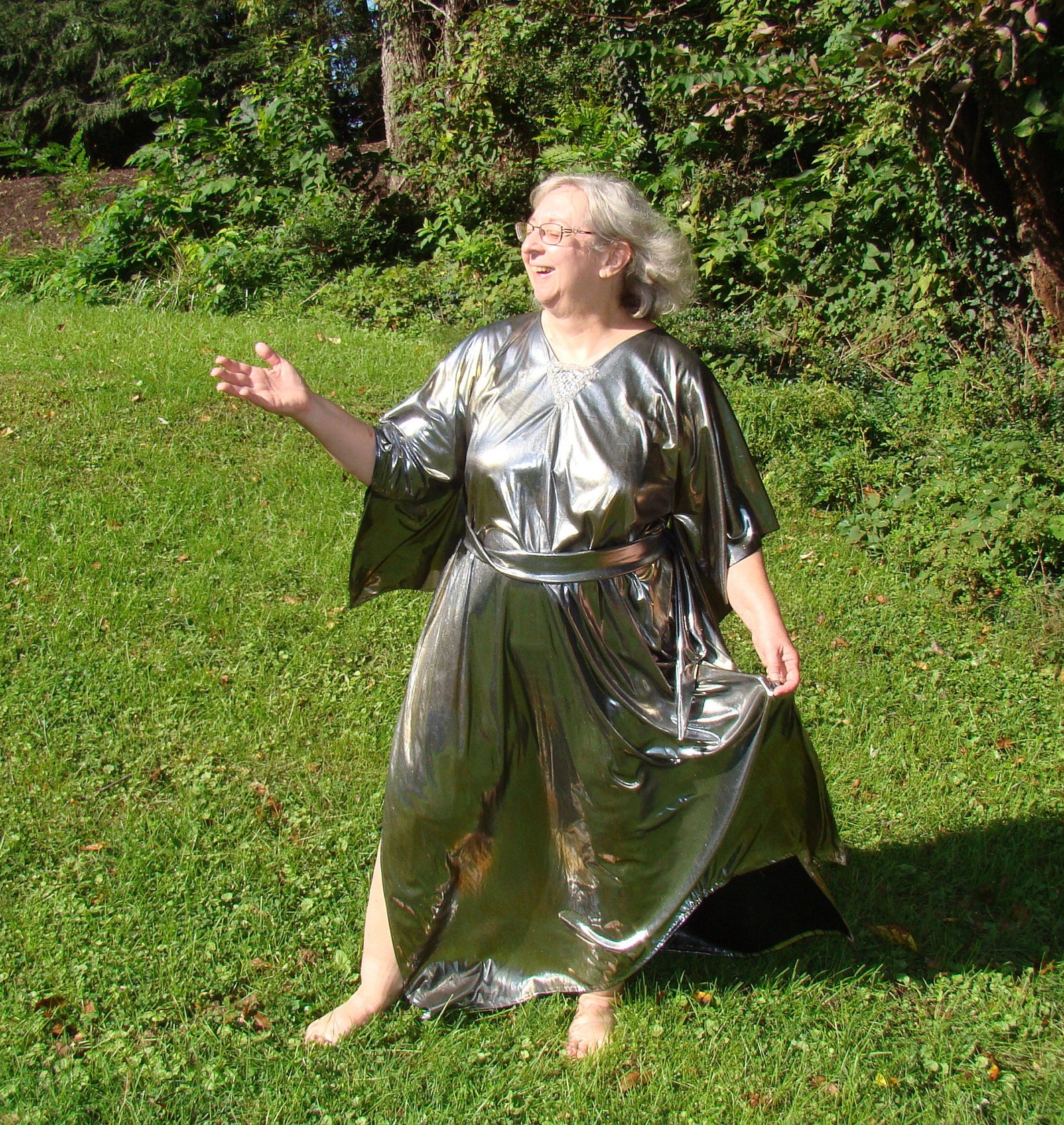 Queen or King Robe Mottled Silver & Gold Lame Wizard - Etsy