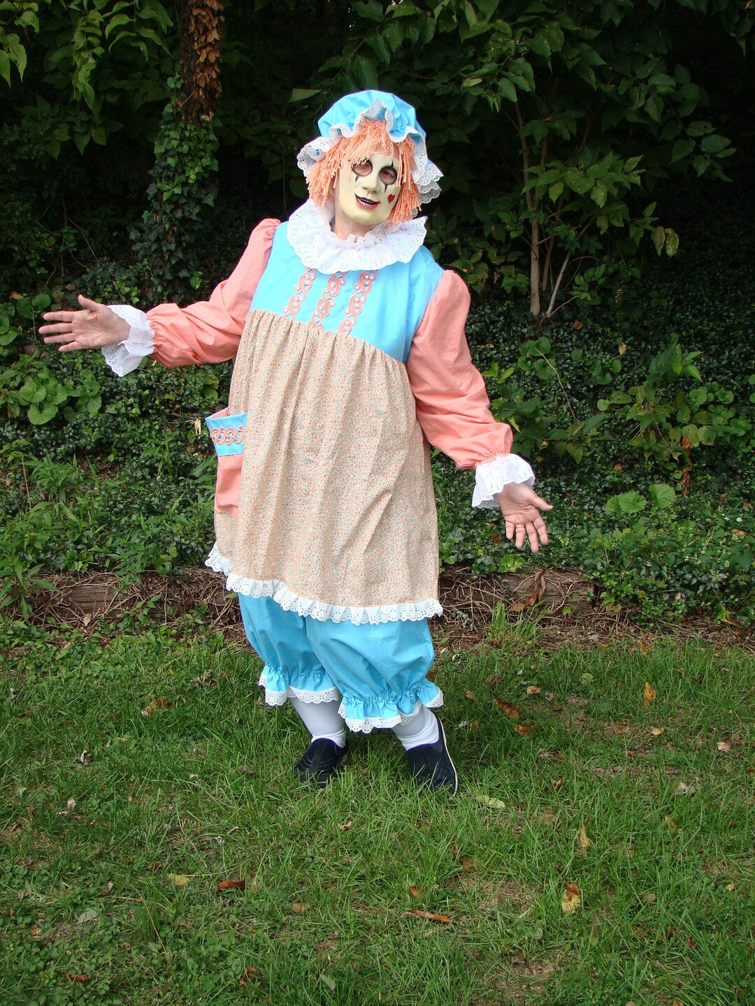 Lady Clown or Doll Costume X Large Size Pastel Color 4 Piece Halloween ...