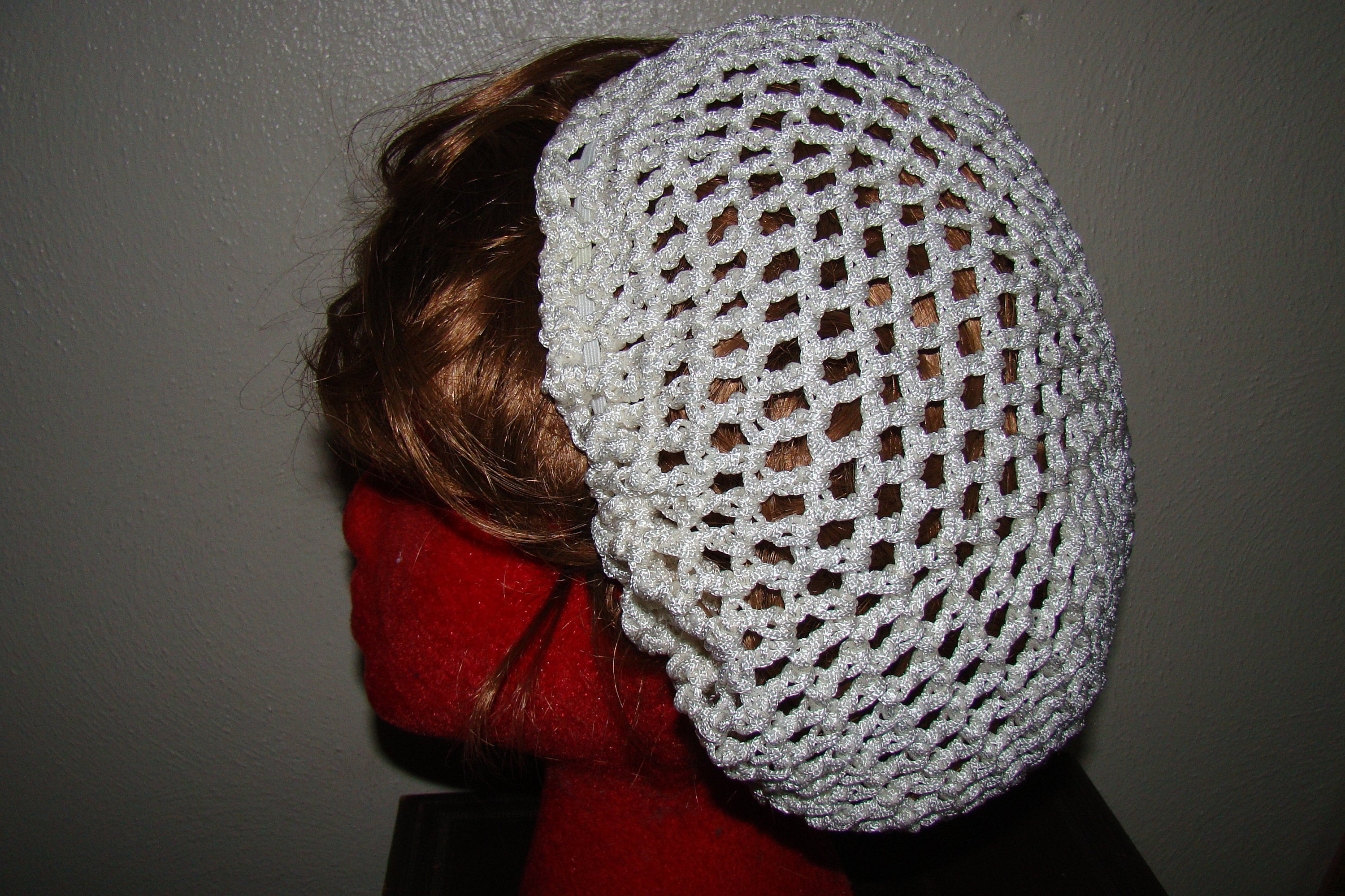 White Snood Hair Net Historical Renaissance or Civil War Era, Theater ...