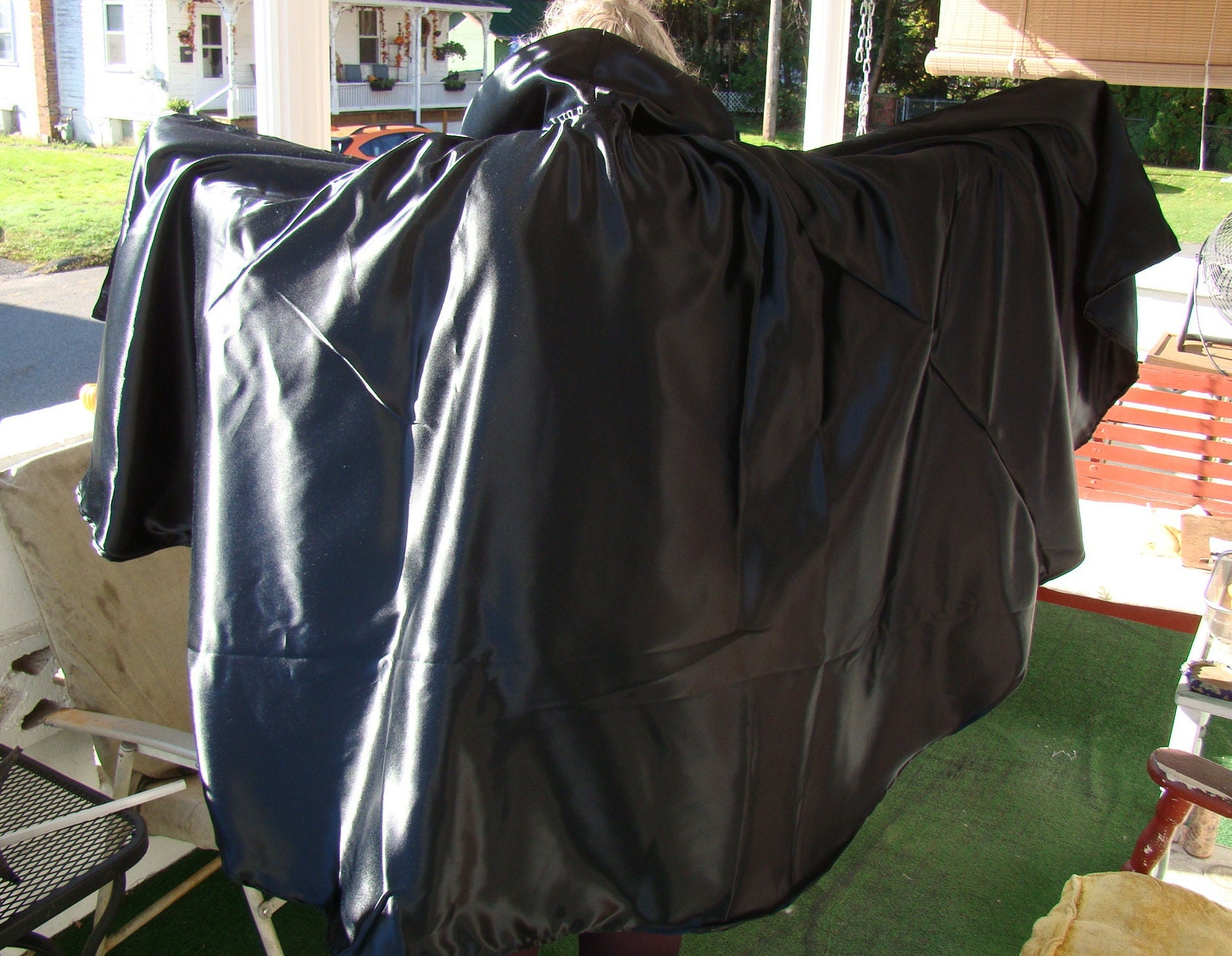 Black Satin Cape Magician, Dracula, Phantom of the Opera Versatile ...