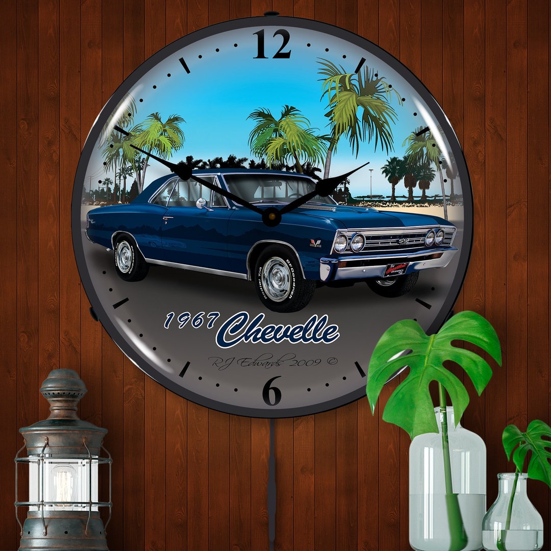 1967 Chevrolet Chevelle Lighted LED Backlit CLOCK - Etsy