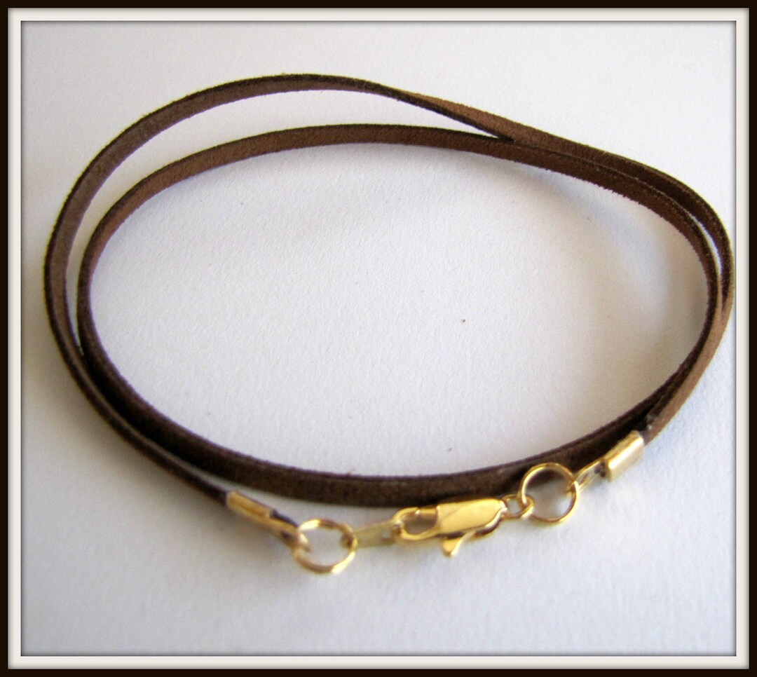 Brown Faux Suede Necklace Cord: Chocolate Fizz Pendant Charm Choker - Etsy