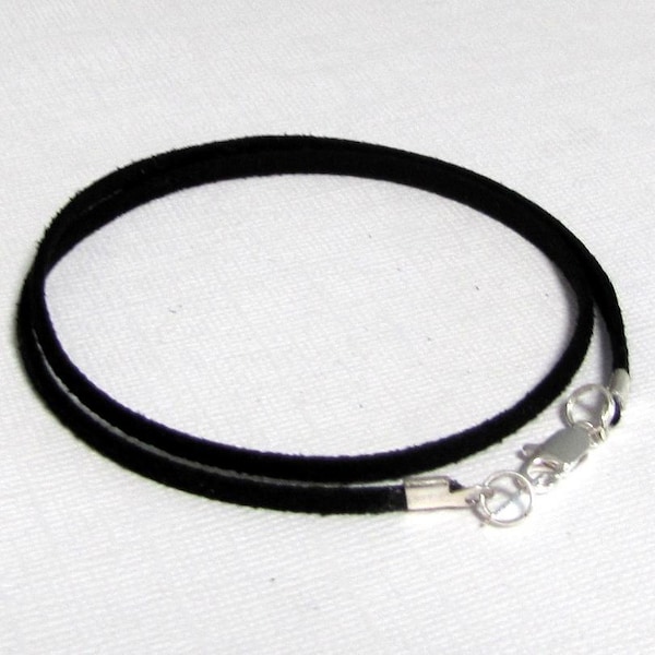 Black Suede Necklace - Etsy