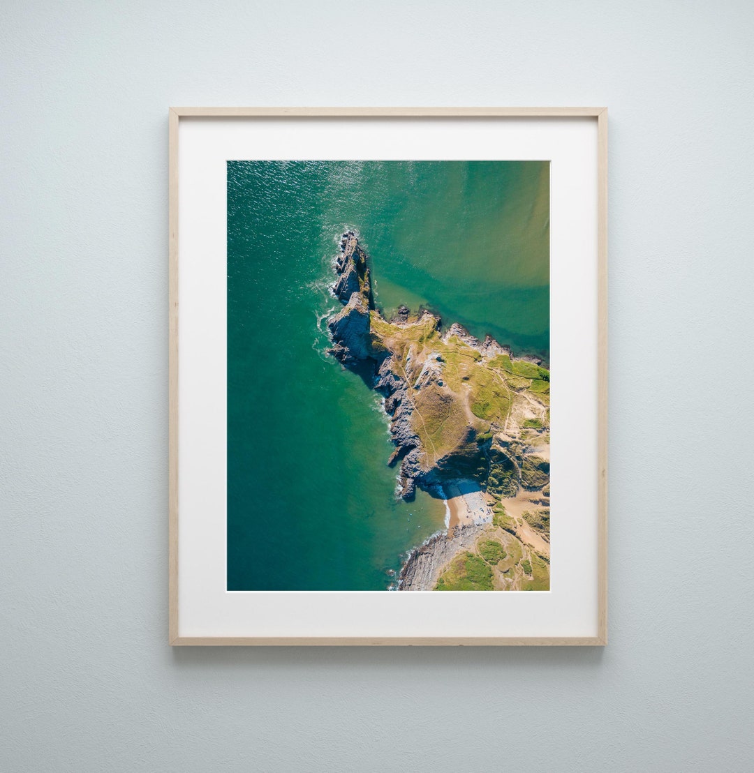 Three Cliffs and Pobbles Bay, Gower Print | Wall Art | Landscape ...