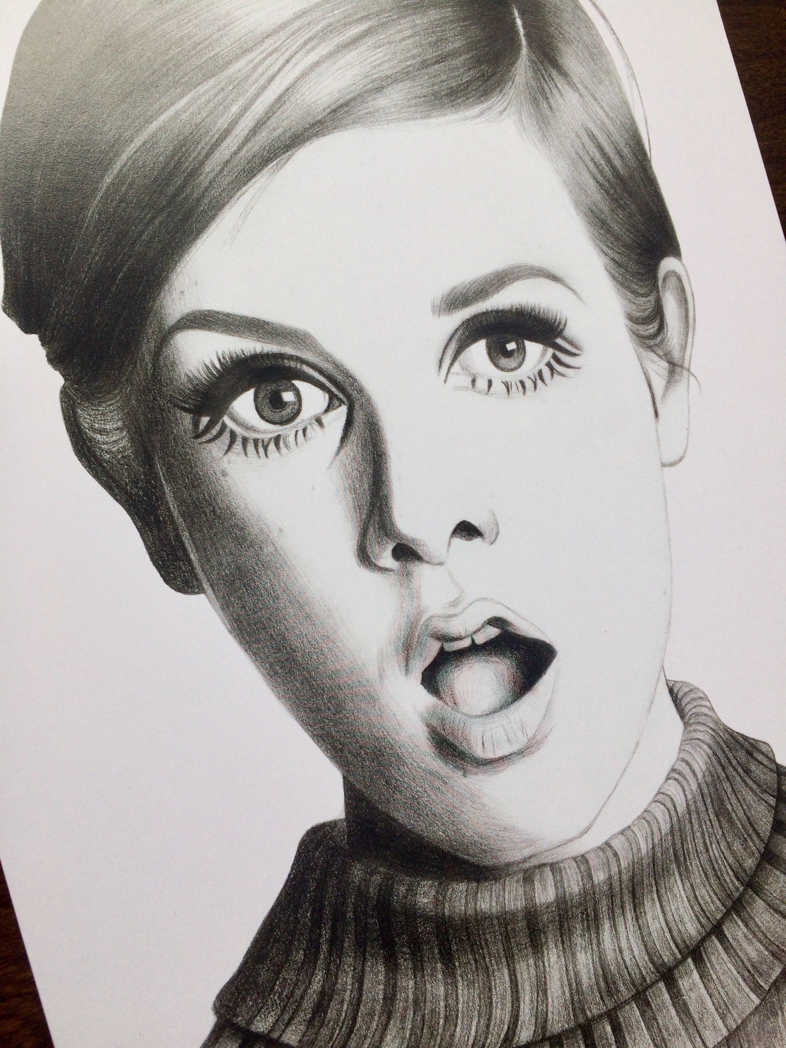 Twiggy Illustration A4 Art Print - Etsy
