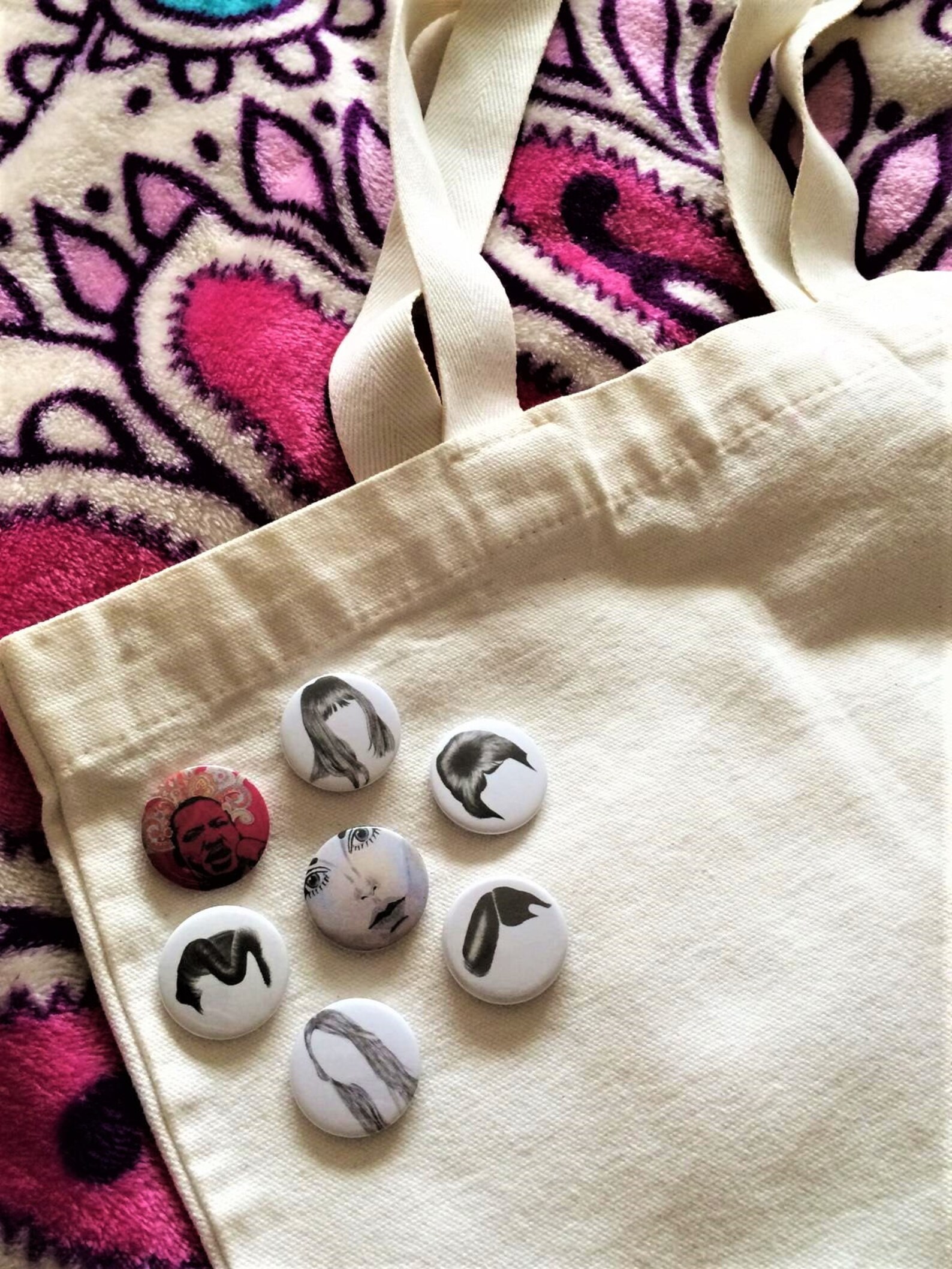 Mod Hairstyle 25mm Pin Badge - Etsy