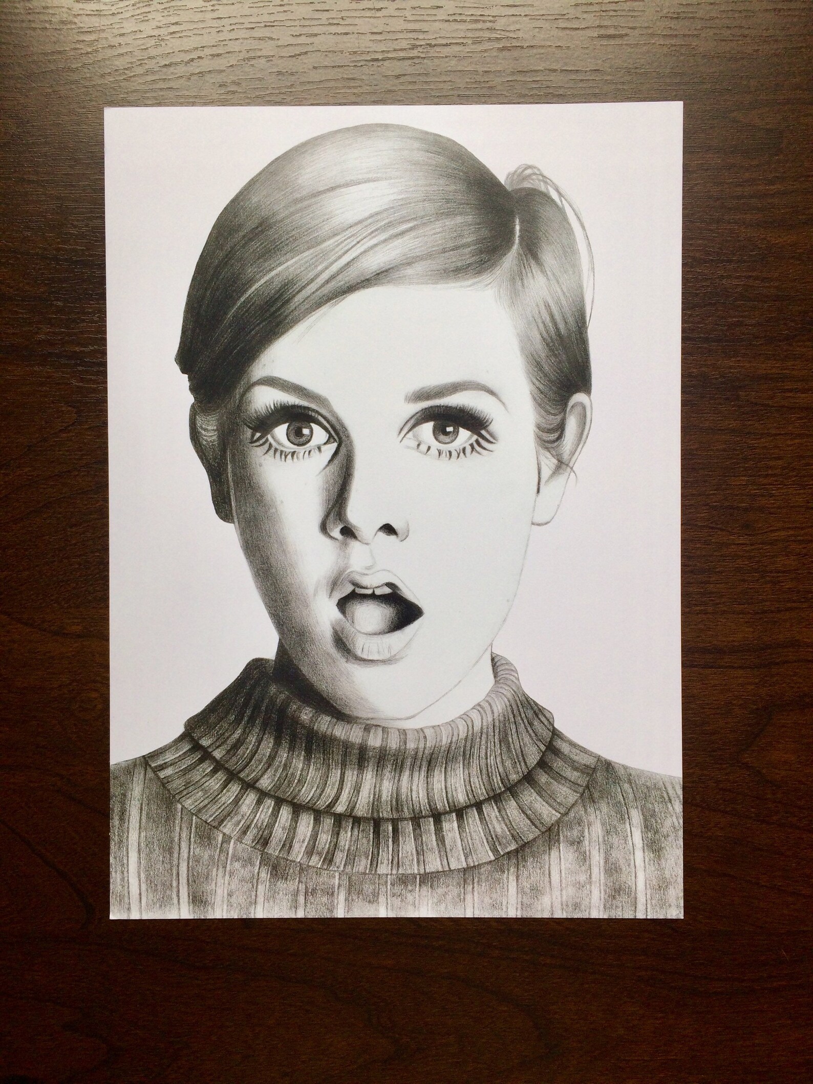Twiggy Illustration A4 Art Print - Etsy