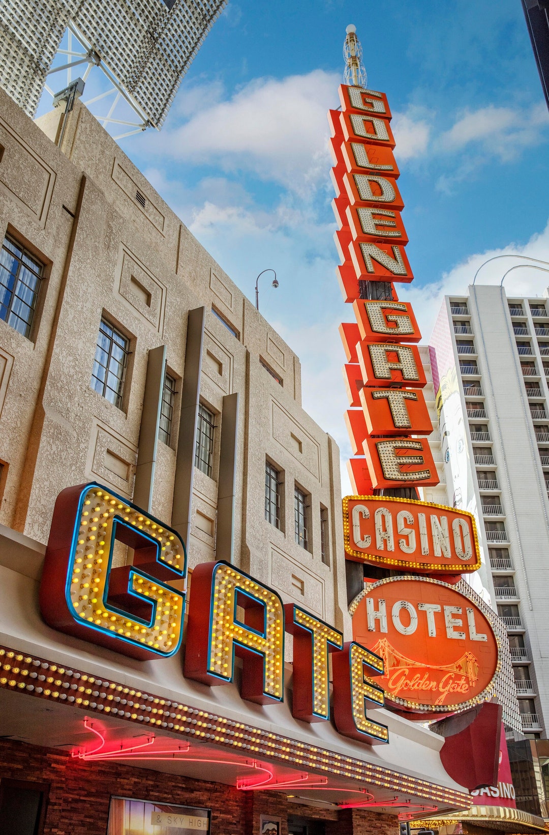 Las Vegas Casino, Golden Gate Sign, Hotel, Downtown Las Vegas, Photo ...