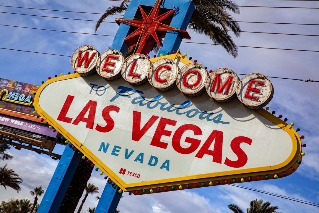 Las Vegas Photo, Vegas Art, Welcome Sign, Las Vegas Strip, Retro Sign ...