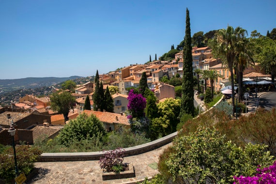 Provence France Photograph Village of Bormes Les Mimosas | Etsy