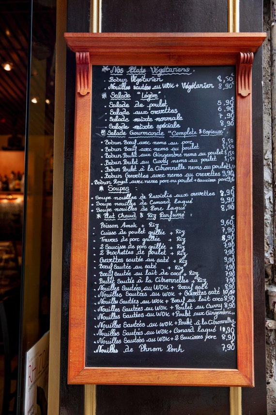 French Bistro Chalkboard