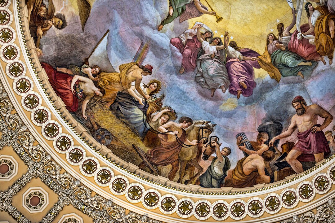 US Capitol Building, Dome Ceiling, Photograph, Washington DC ...