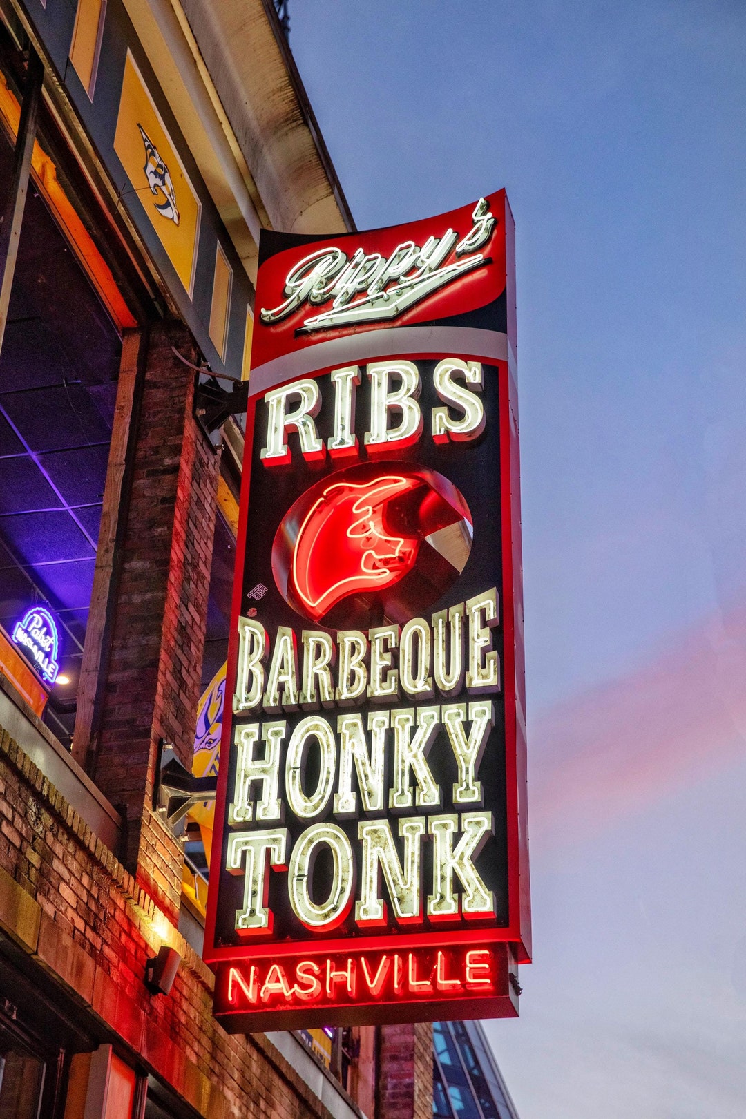 Nashville Photo, Neon Sign, Ribs, Honky Tonk, Neon Art, Nashville Wall ...