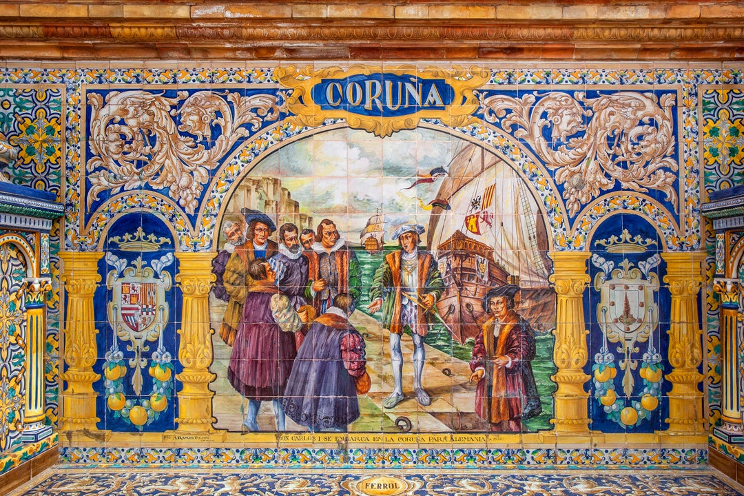 Spanish Tile Photo, Tile Photograph, Seville Spain Art, Wall Art ...