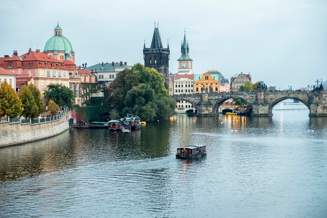 Prag Fotografie, Tschechische Republik, Wandkunst, Wanddekor, Moldau ...