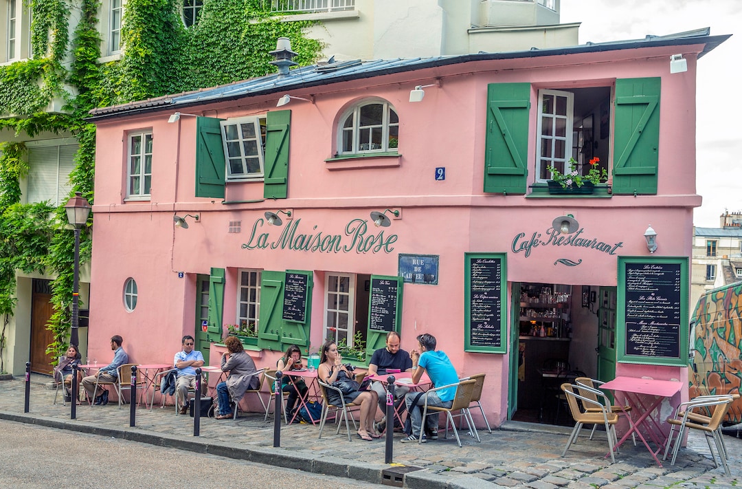 Paris Photography, Maison Rose Cafe , French Dining Room Decor, Cafe ...