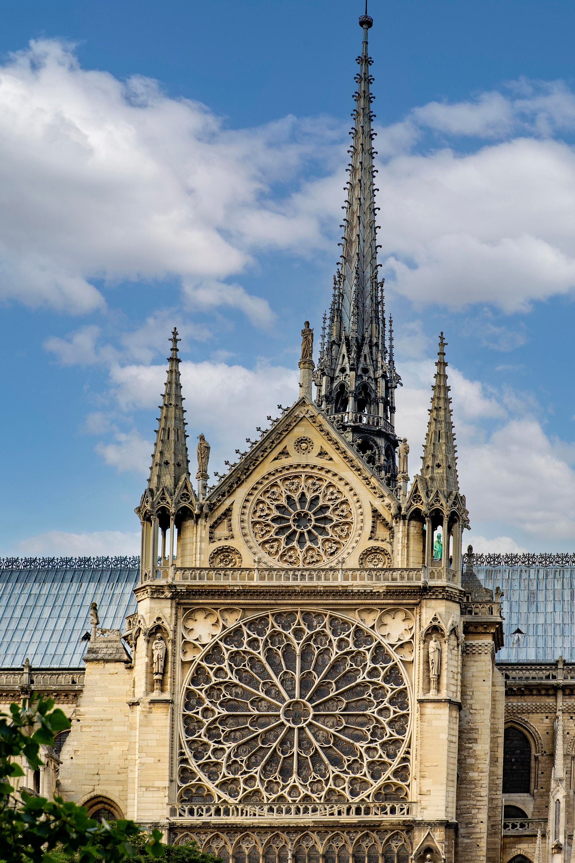 Gothic Architecture Notre Dame Cathedral In Paris