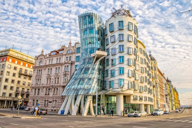 Prague Photograph, Czech Republic, Wall Art, Wall Decor, Dancing House ...