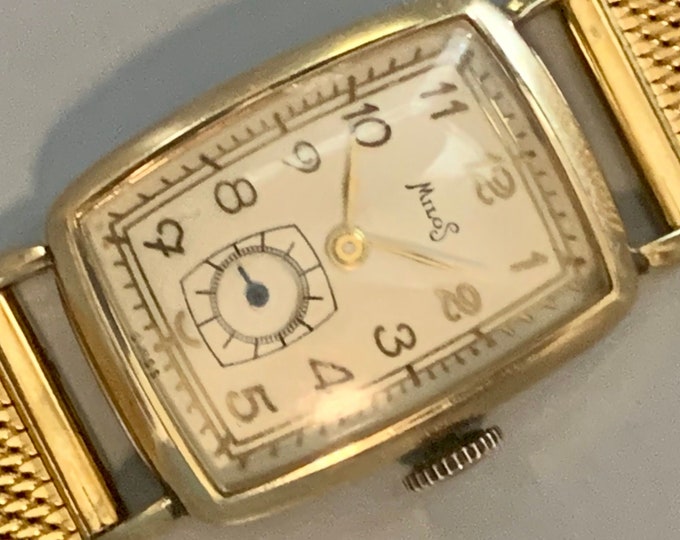 MENS MILOS SWISS 17 Jewels Watch, Vintage Art Deco Watch, Sub Second ...