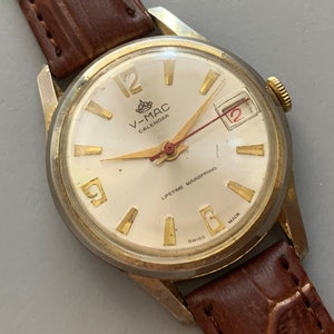 Vintage Vmac Mens Watch Rare Runs Well Edward A Waldman Movement ...