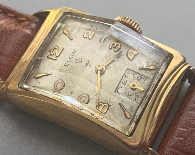 ELGIN DURAPOWER MENS Watch, Art Deco Watch, Vintage Watch, 10K Gold ...